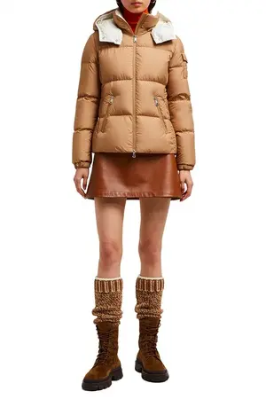 Moncler Fourmines Zip-up Quilted Jacket - Brown