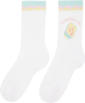 Casablanca Logo Trim Socks