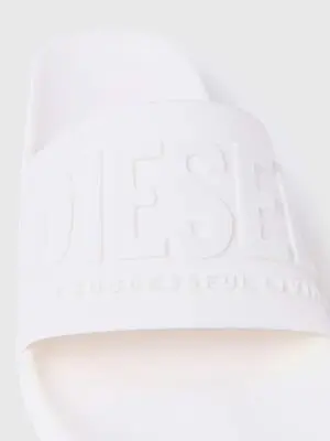 DIESEL® Embossed-logo Pool Sliders