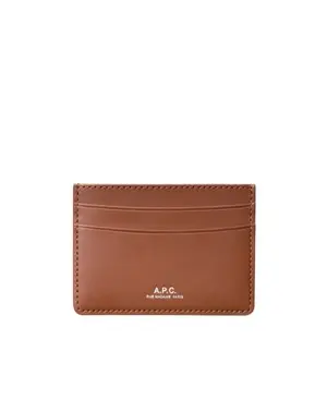 A.p.c. André Logo Printed Cardholder - Brown