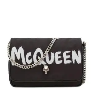 Alexander McQueen Logo-graffiti-print Crossbody Bag