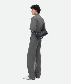 Bottega Veneta Intrecciato Brick Cross Body Bag - Space Blue/black