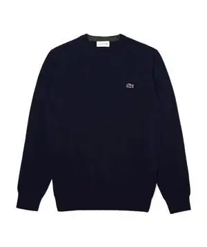 Lacoste Logo Round Neck Sweater - Black