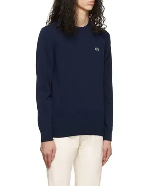 Lacoste Logo Round Neck Sweater - Black