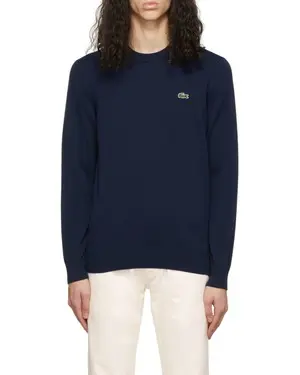 Lacoste Logo Round Neck Sweater - Black