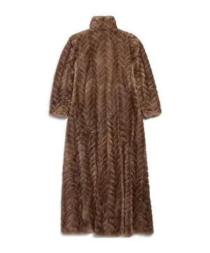 Balenciaga Faux Fur Maxi Coat