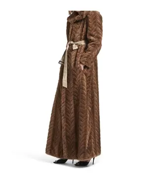 Balenciaga Faux Fur Maxi Coat