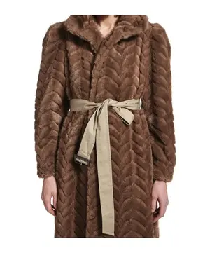Balenciaga Faux Fur Maxi Coat