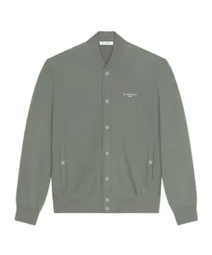 Givenchy Couture Seam Cardigan In Fleece Embroidered Paris - Gray