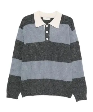 DUNST Striped Knit Sweater
