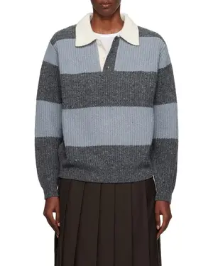 DUNST Striped Knit Sweater