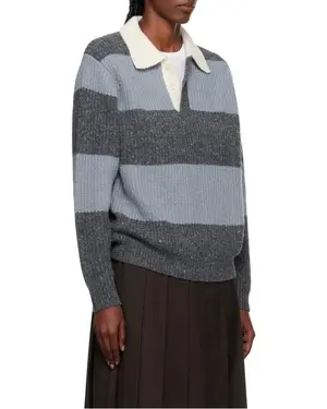 DUNST Striped Knit Sweater