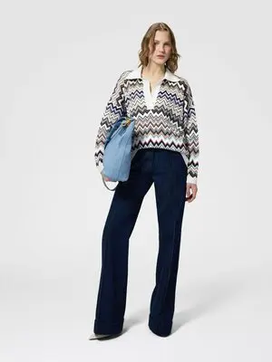Missoni Oversized Wool And Viscose Zig Zag Polo