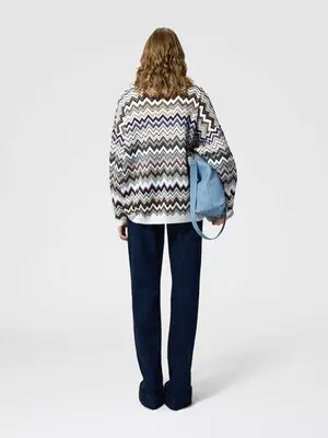 Missoni Oversized Wool And Viscose Zig Zag Polo