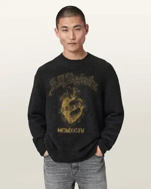 ALLSAINTS Scared Crew Neck Oversized Sweater