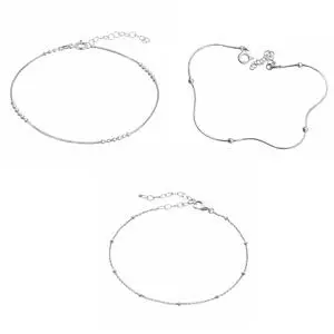 SPERO LONDON Sterling Beaded Satellite Bracelet Layering Set - Silver