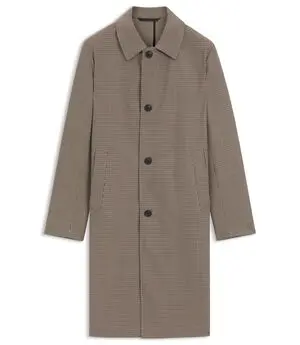 BOSS Houndstooth Virgin Wool Coat