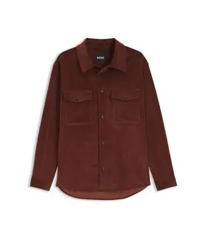 BOSS Relaxed-fit Overshirt In Stretch Corduroy