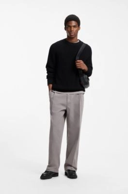 Hugo Relaxed-fit Cotton Sweater With Raglan Sleeves