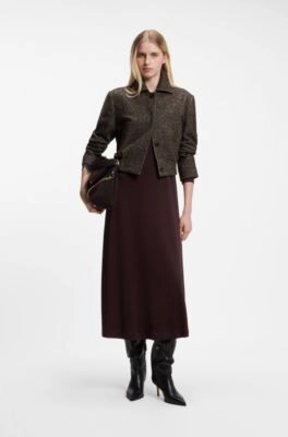 BOSS Herringbone Fabric Bomber-style Jacket