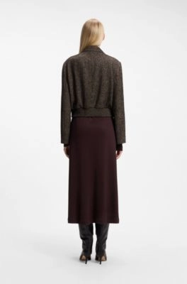 BOSS Herringbone Fabric Bomber-style Jacket