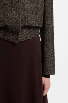 BOSS Herringbone Fabric Bomber-style Jacket