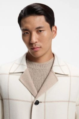 BOSS Reversible Relaxed-fit Coat In Virgin Wool And Cashmere