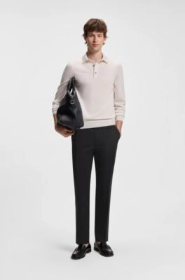 BOSS Straight-fit Pants In Italian Stretch Cotton