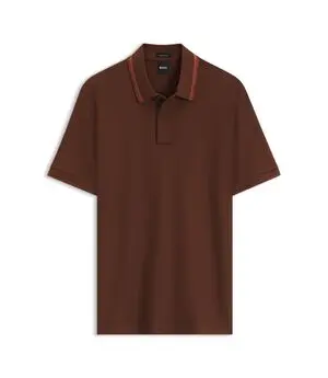 BOSS Regular-fit Polo Shirt In Structured Cotton Piqu