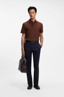 BOSS Regular-fit Polo Shirt In Structured Cotton Piqu