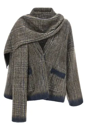 Brunello Cucinelli Cardigan With Scarf
