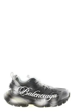 Balenciaga Track Stencil Logo Sneakers - Silver