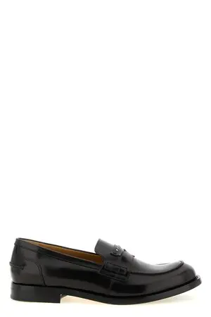 Fendi Ateneo Leather Loafers - Black