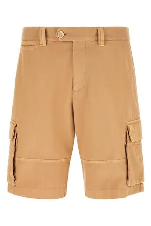 Brunello Cucinelli Cotton Cargo Bermuda Shorts - Beige