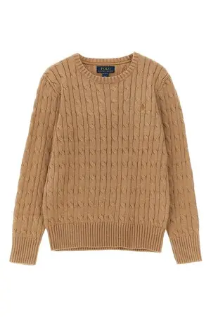 Polo Ralph Lauren Braided Crew Neck Sweater - Beige