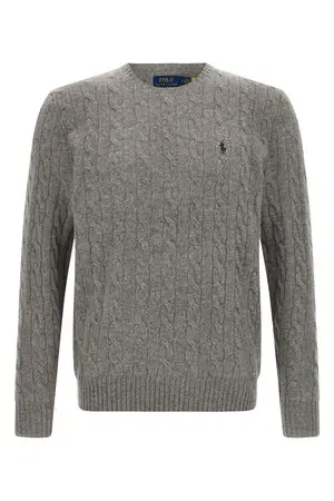Polo Ralph Lauren Braided Cashmere-blend Sweater - Gray