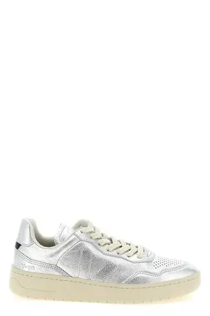 VEJA V-90 Leather Sneakers - Silver