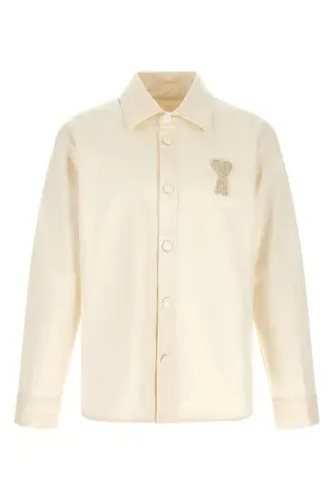 AMI Paris De Coeur' Overshirt - Beige