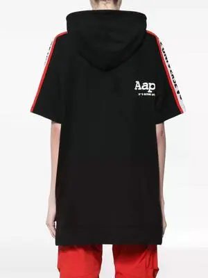 AAPE BY *A BATHING APE Logo-patch Short-sleeve Hoodie