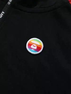 AAPE BY *A BATHING APE Logo-patch Short-sleeve Hoodie