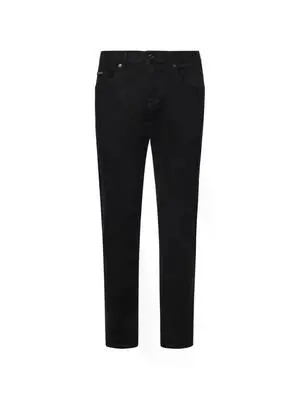 Dolce & Gabbana Logo-plaque Jeans - Black