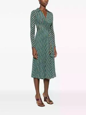 Diane Von Furstenberg Phoenix Reversible Midi Dress - Blue