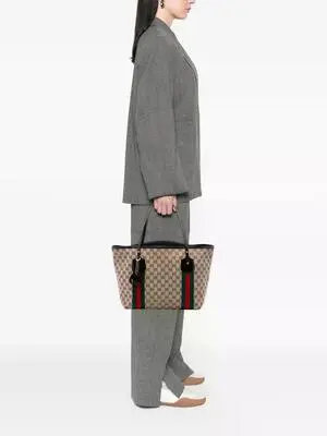 Gucci Gg Canvas Web Jolie Tote Bag