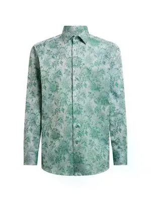 Etro Floral Cotton-jacquard Shirt