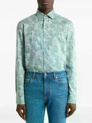 Etro Floral Cotton-jacquard Shirt