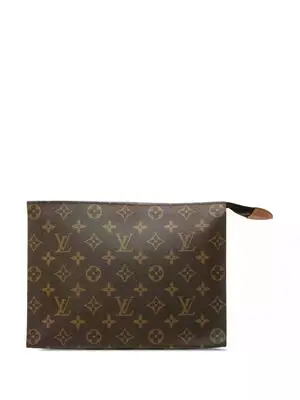 LOUIS VUITTON 1984 Monogram Toiletry Pouch 26 Clutch Bag - Brown