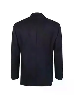 LARDINI Herringbone-pattern Single-breasted Blazer