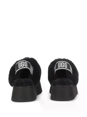 UGG Shearling-trim Platform Slippers