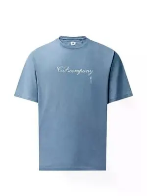C.P. COMPANY 30/1 Jersey Short-sleeve Logo T-shirt - Blue