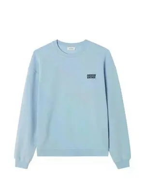 American Vintage Plizzy Logo-print Sweatshirt - Blue